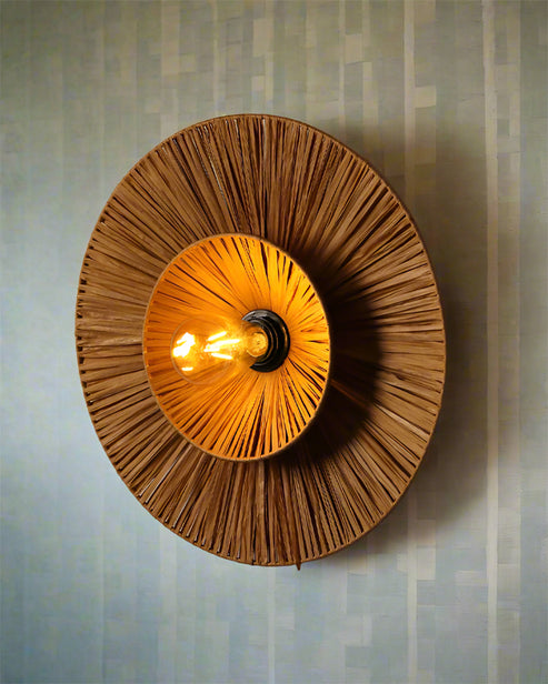 Raffia Wall Lamp | Paper Lamp – Habere India