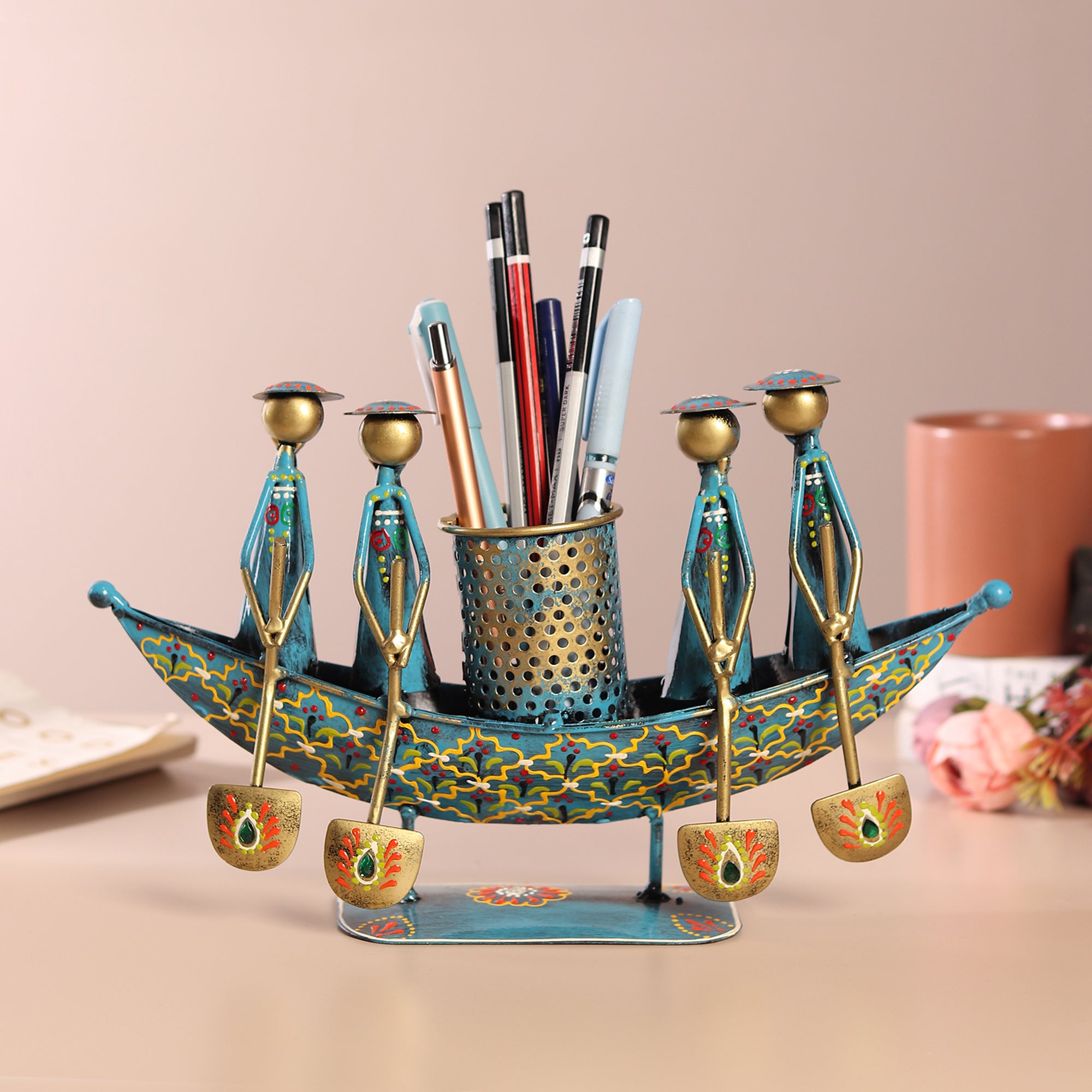 Vintage Pen Holder Table Decor for Office | Designer Pen Pencil Holder ...