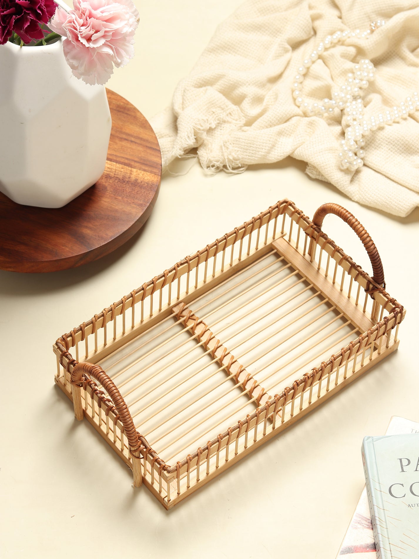 Buy Online Bamboo Tray & Cane Gift Hamper Tray – Habere India