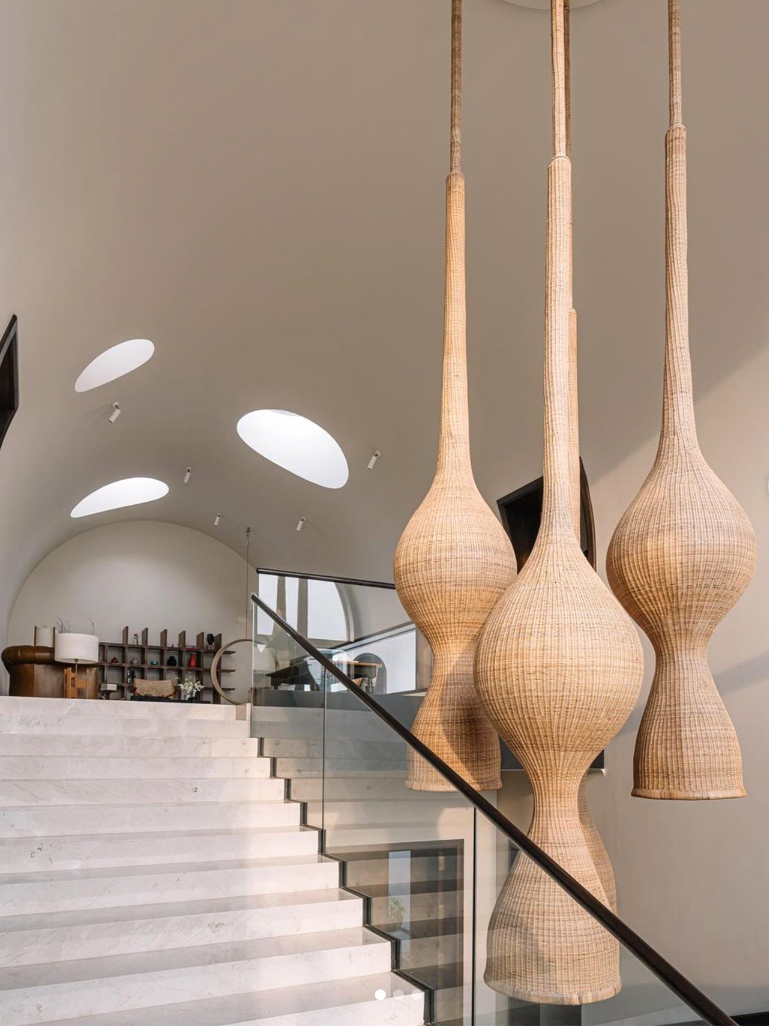 Rattan Lamp | Large Ceiling Pendant Lamp – Habere India