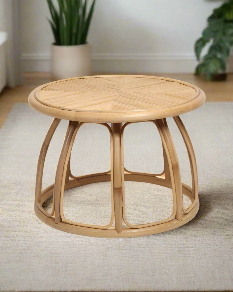 Hobo Rattan Table | Cane Round Table | Rattan Stool | Side Table ...