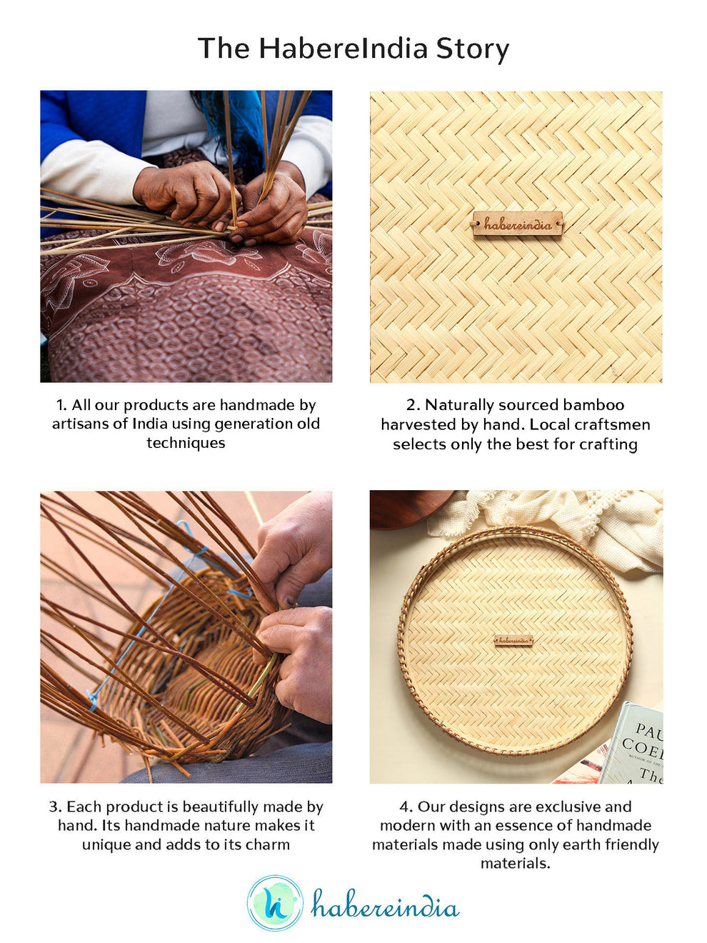 Buy Online Bamboo Tray | Cane Gift Hamper Tray – Habere India