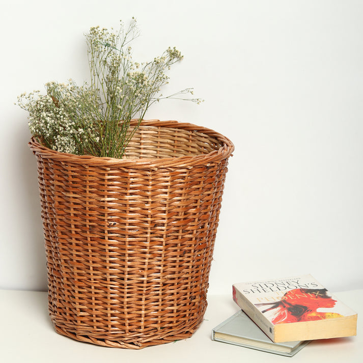Buy Online Wicker Dustbin & Planter Basket – Habere India